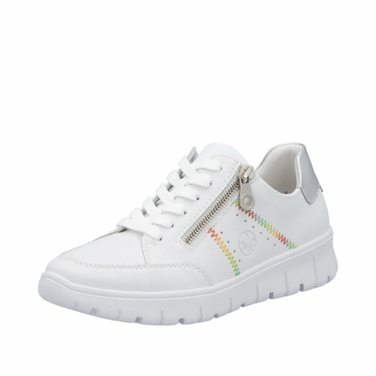 Rieker sneakers til dame i hvid | ekstra vidde H | ®Rieker-shop.dk