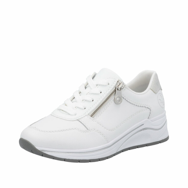 Rieker sneakers til dame i hvid | ekstra vidde H | ®Rieker-shop.dk