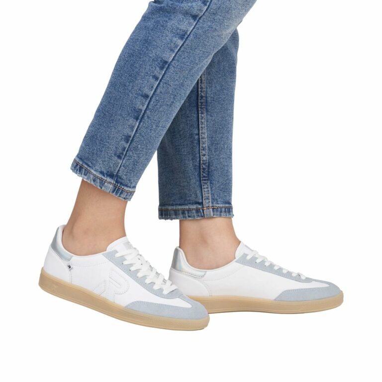 Rieker sneakers til dame i hvid | gummi såler | ®Rieker-shop.dk