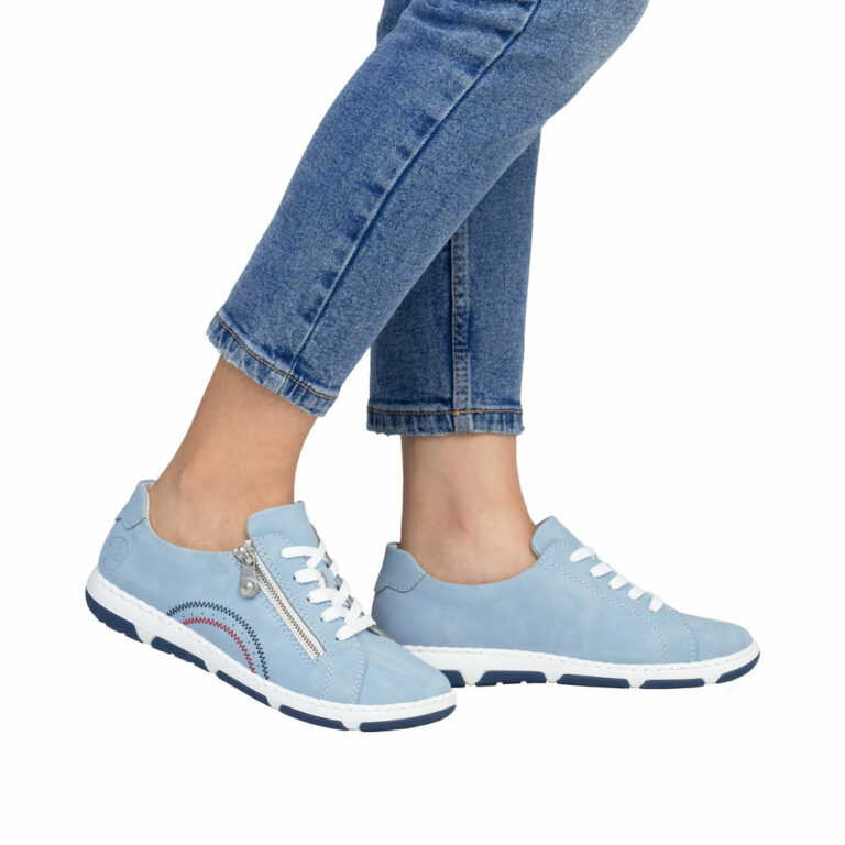 Rieker sneakers til dame i blå | ekstra vidde H | ®Rieker-shop.dk
