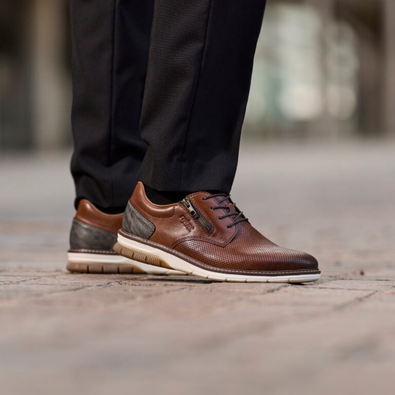 Rieker herresko i brun | Skind overdel + lynlås | ®Rieker-shop.dk